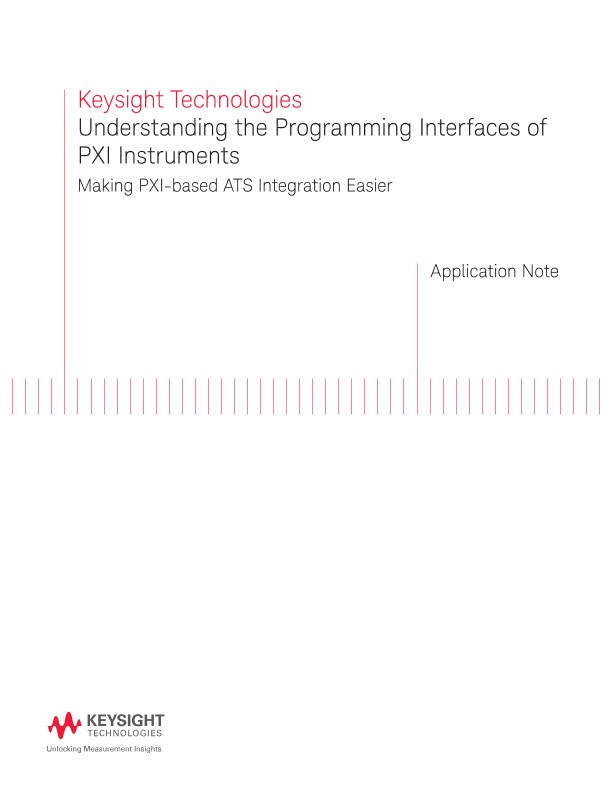 Programming Interfaces of Modular Products PDF Asset Page | Keysight